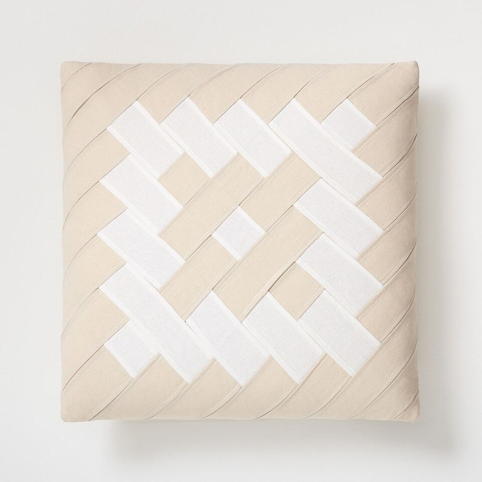 Linen Strap Weave Cushion Cover - West Elm Australia