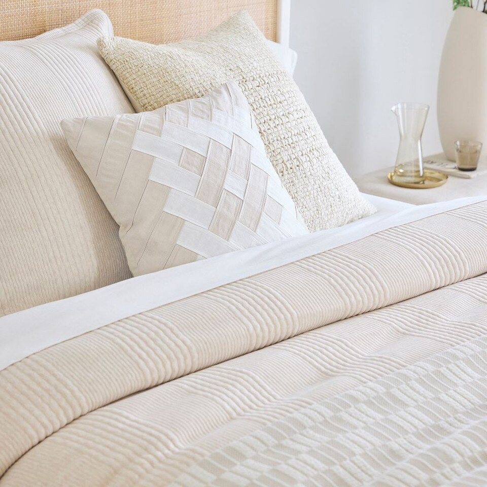 Linen Strap Weave Cushion Cover - West Elm Australia