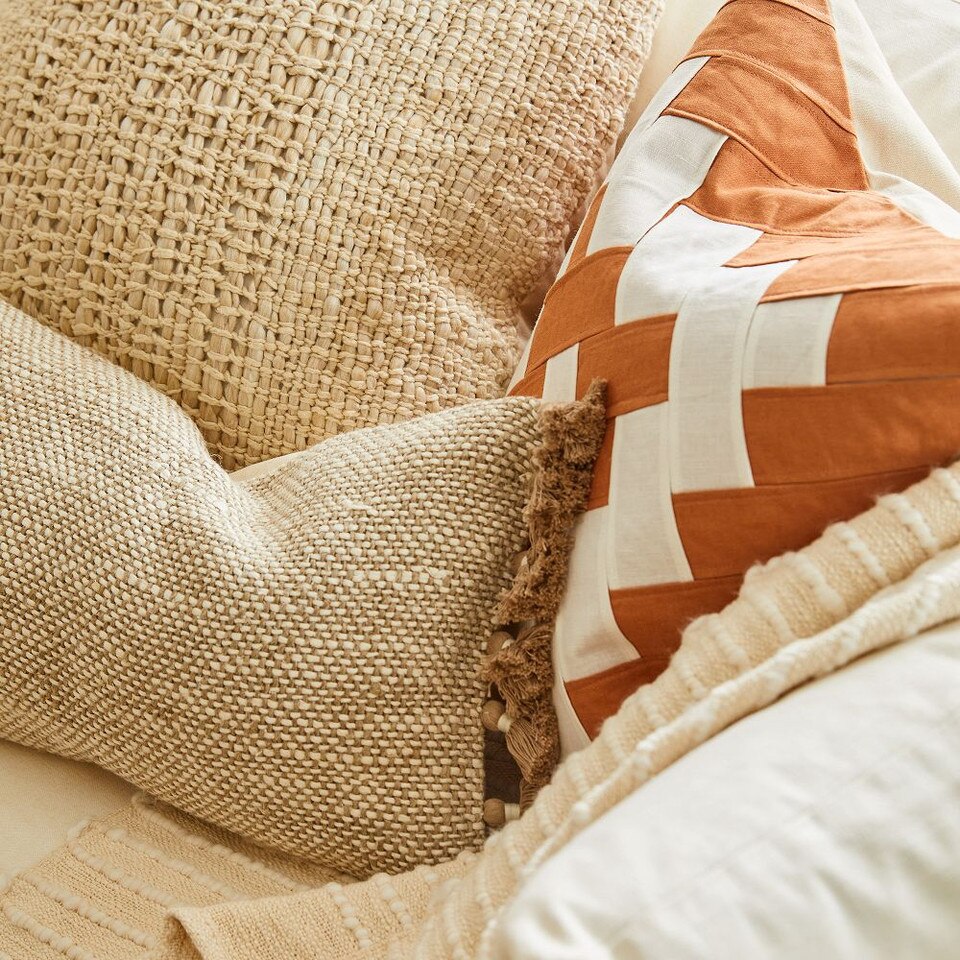 Linen Strap Weave Cushion Cover - West Elm Australia