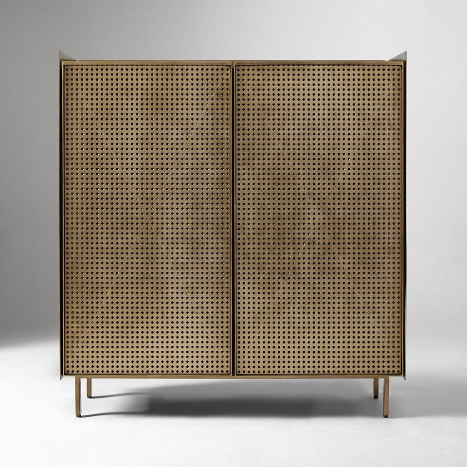 Locke Perforated Metal Cabinet (84 cm) | West Elm Australia