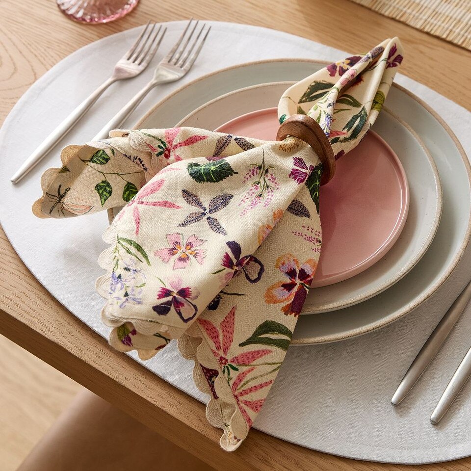 Lulie Wallace Floral Napkins, Set of 4 - West Elm Australia