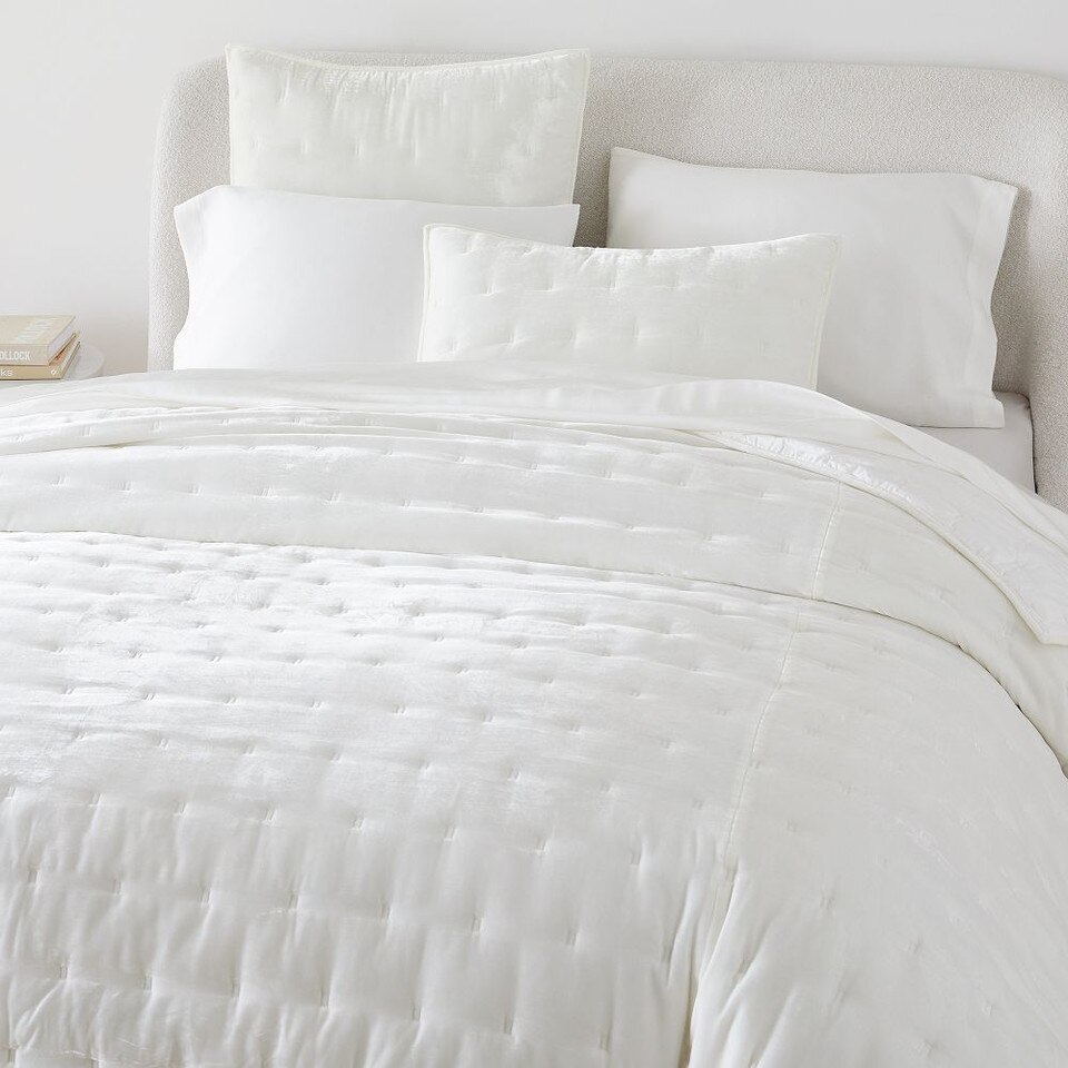 Lush Velvet Tack Stitch Coverlet & Pillowcases - West Elm Australia