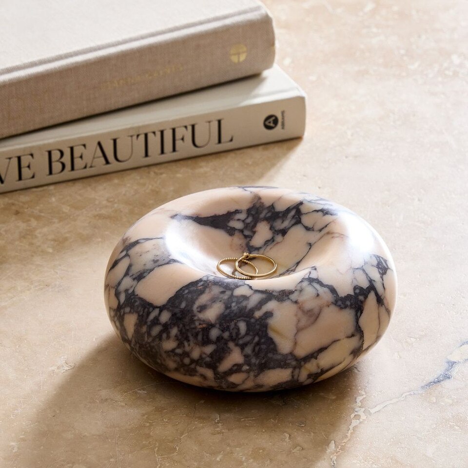 Marble Donut Trinket Tray