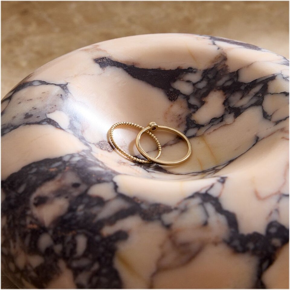 Marble Donut Trinket Tray