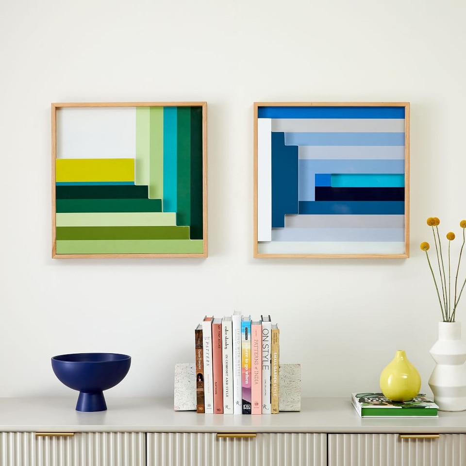 Margo Selby Colourblock Lacquer Square Wall Art | West Elm Australia