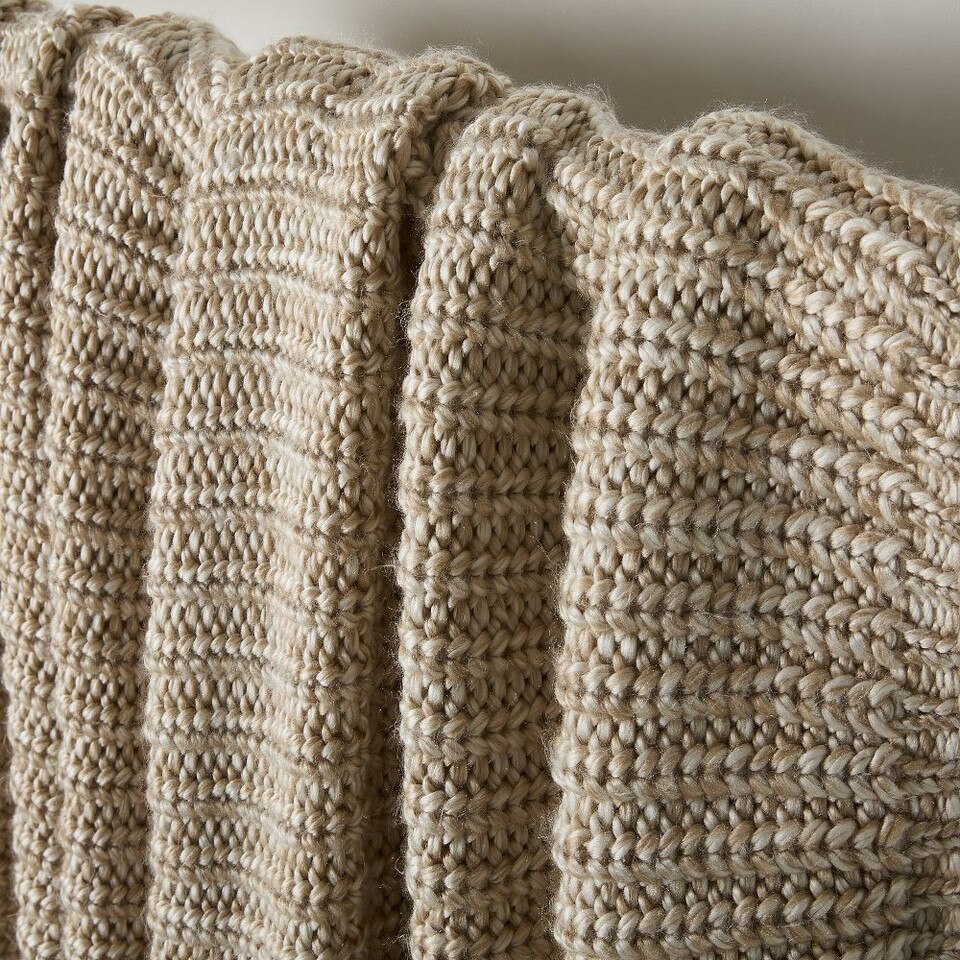 Marled Rib Knit Throw - West Elm Australia