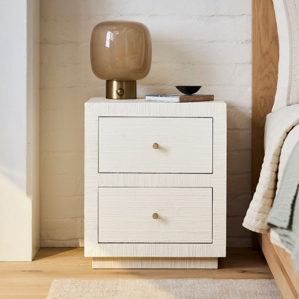 Mayson Painted Grasscloth Nightstand (18")