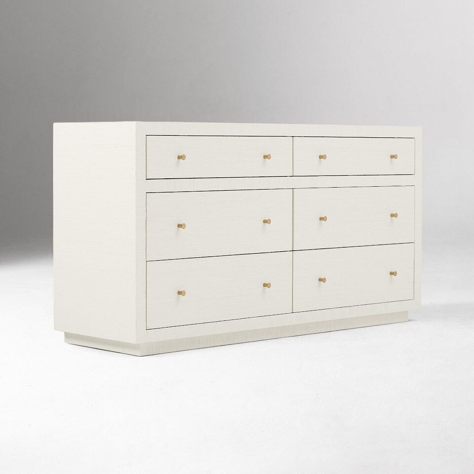 Mayson Painted Grasscloth 6-Drawer Dresser (60")
