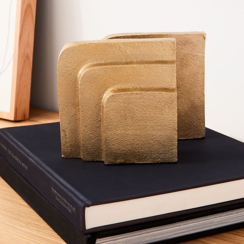 Metal Stepped Bookends (Set of 2) | West Elm Australia
