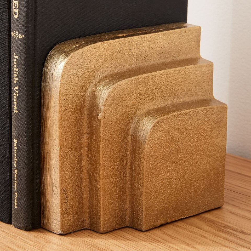 Metal Stepped Bookends (Set of 2) | West Elm Australia