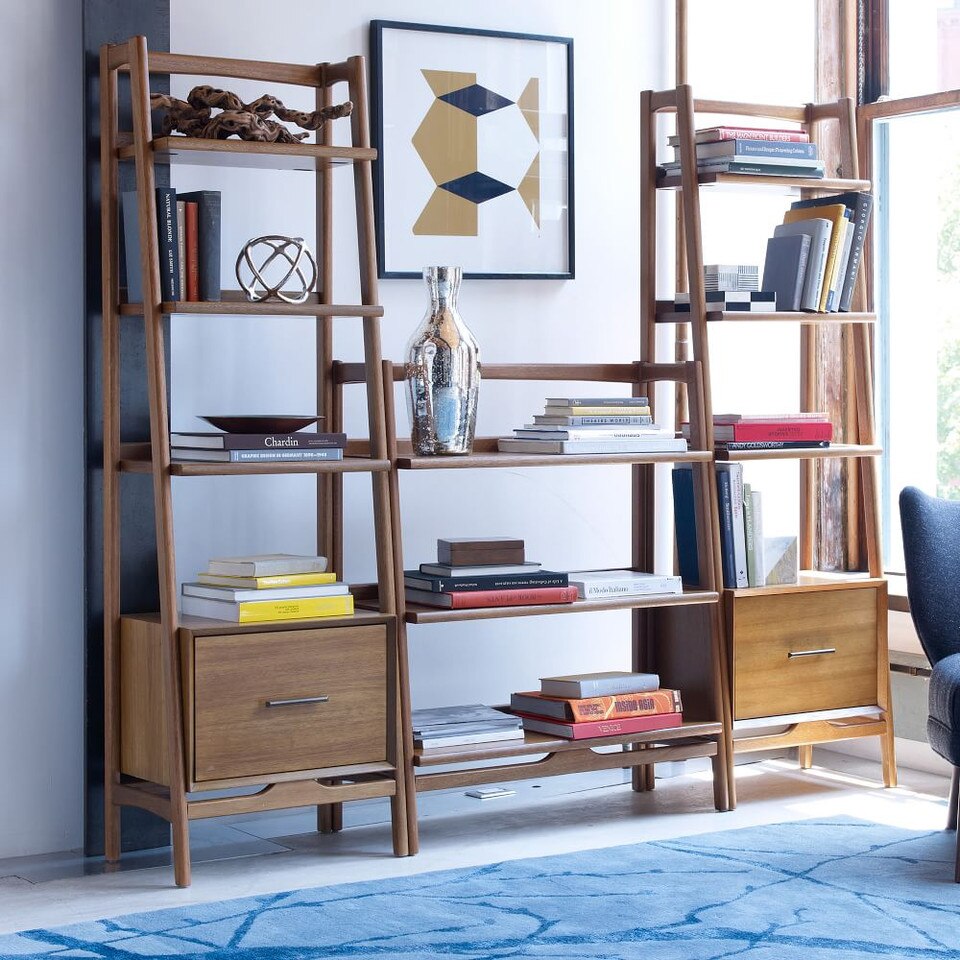 Mid-Century Bookshelf - Low Wide - West Elm Australia