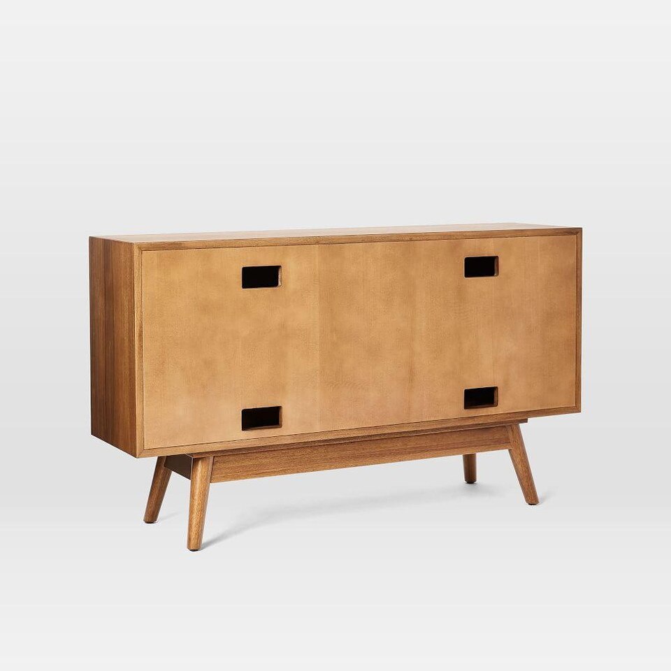 Mid-Century Narrow Media Console (122 cm) - West Elm Australia