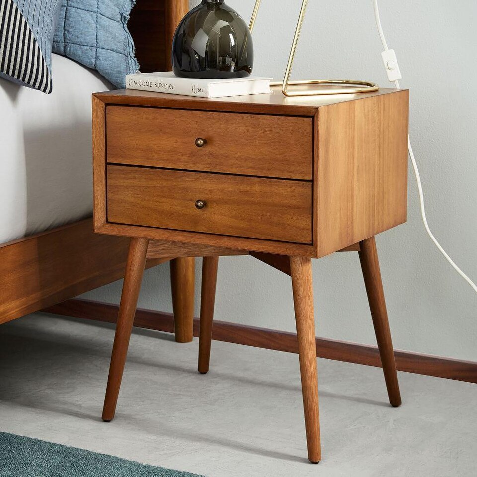 Mid-Century Bedside Table - Acorn | west elm Australia