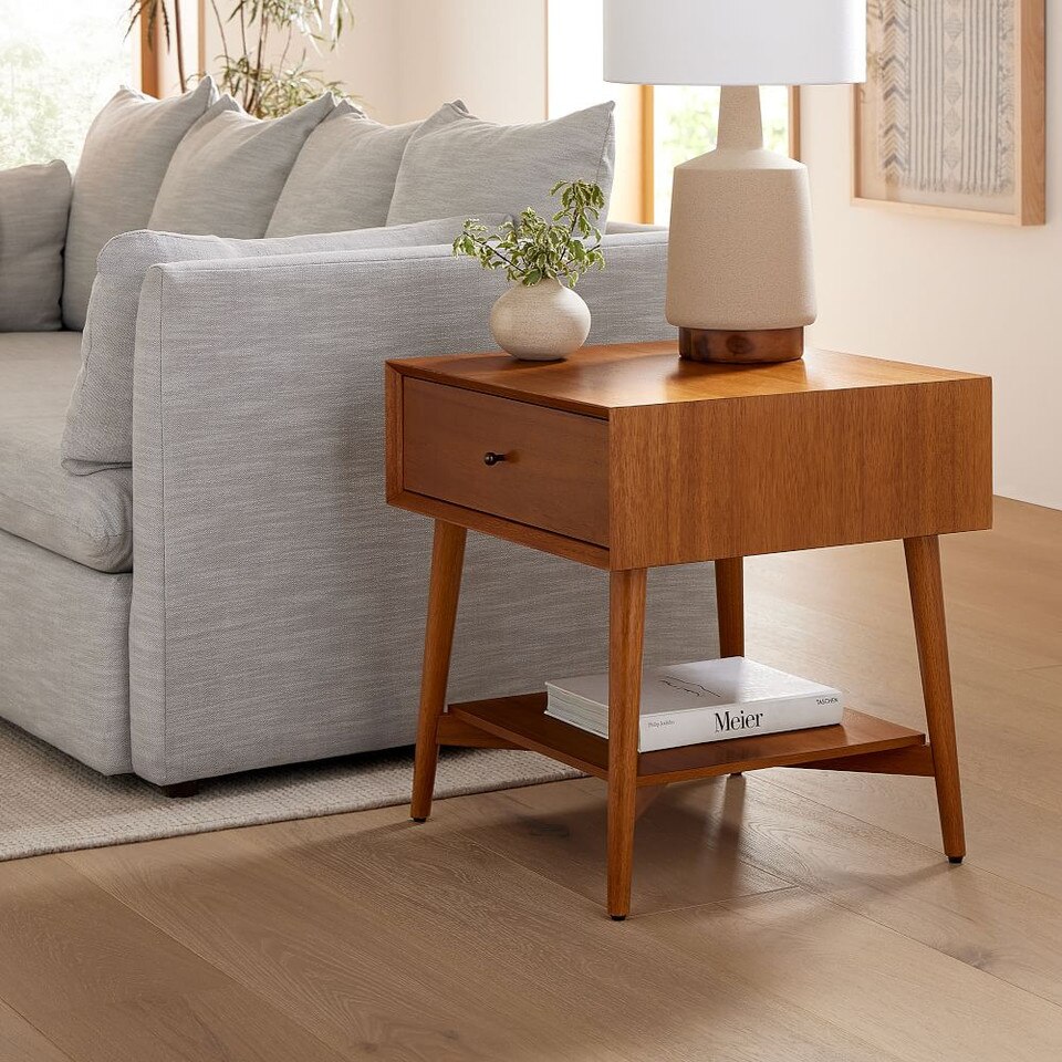 Mid-Century Side Table (55 cm) - West Elm Australia