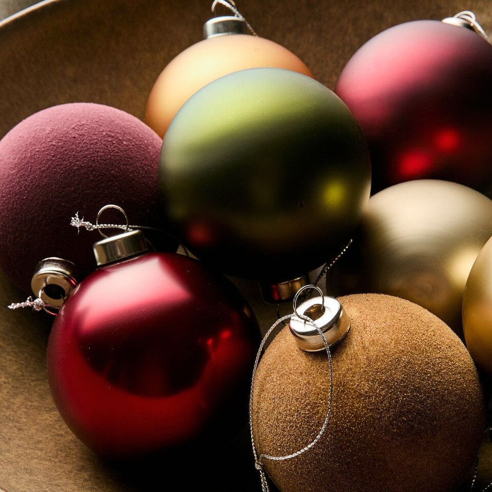Mistletoe Glass Ball Ornament (Set of 9) | West Elm Australia