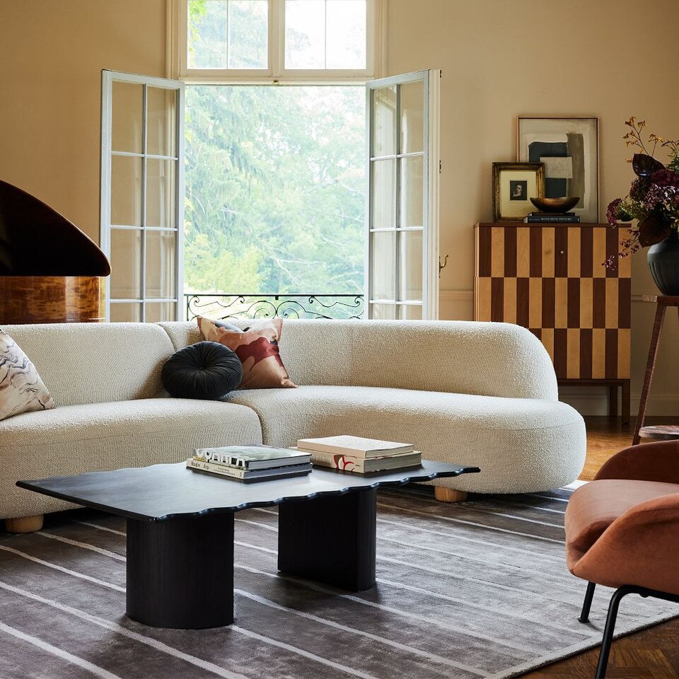 Modern Bands TENCEL™ Rug - West Elm Australia