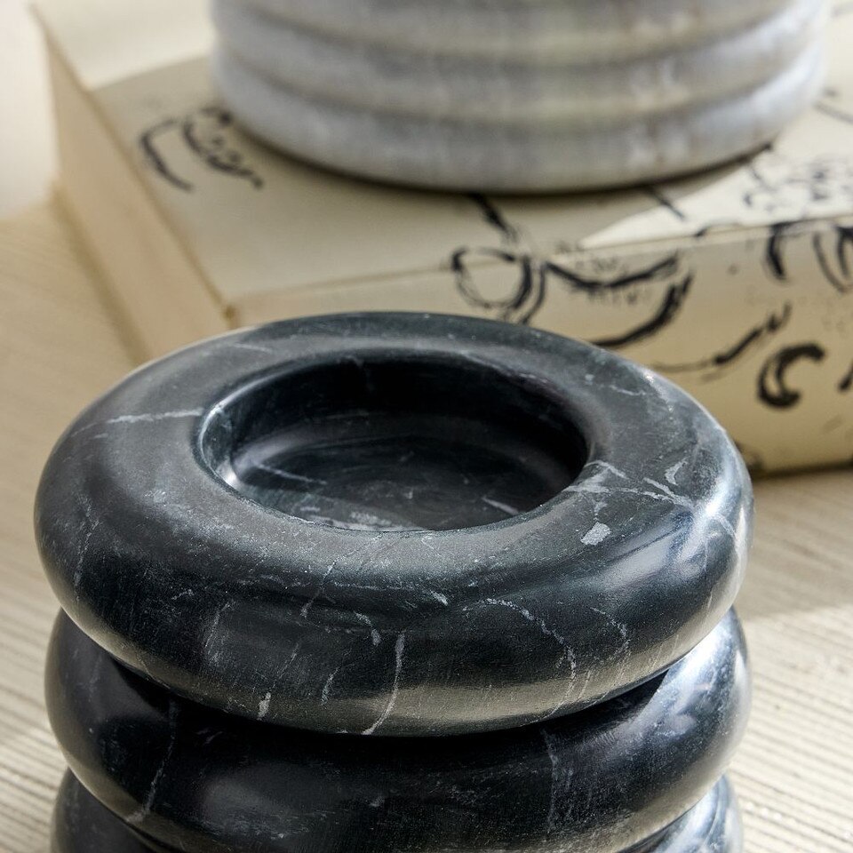 Modern Marble Round Decorative Boxes - West Elm Australia