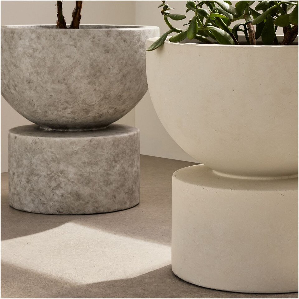 Molly Mod Indoor/Outdoor Ficonstone Planters - West Elm Australia