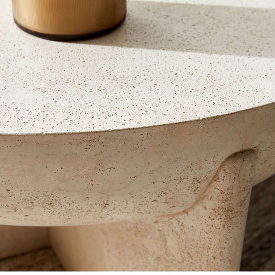 Monti Lava Stone Coffee Table (76 cm) - West Elm Australia
