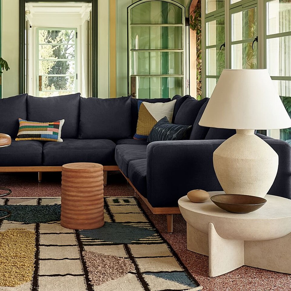 Monti Lava Stone Coffee Table (76 cm) - West Elm Australia