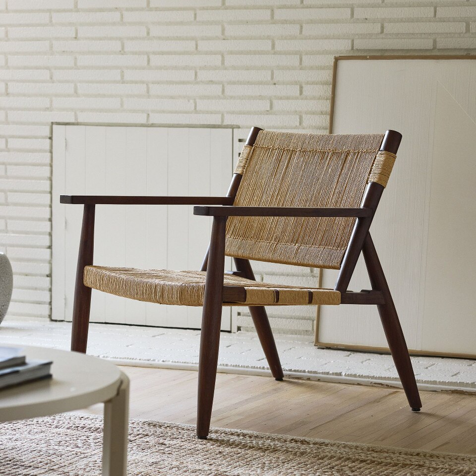 Morton Woven Show Wood Chair - West Elm Australia