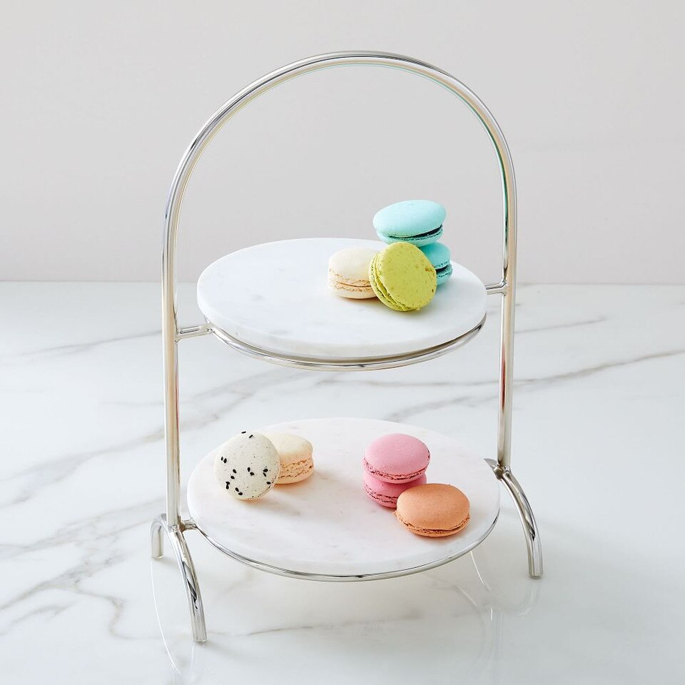 Nickel + Marble Tiered Serve Stand | West Elm Australia
