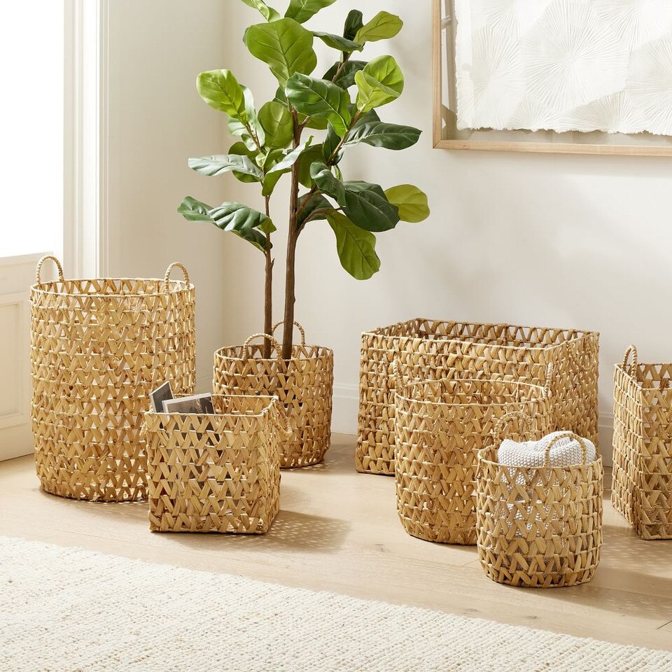 Open Weave Zigzag Baskets | West Elm Australia