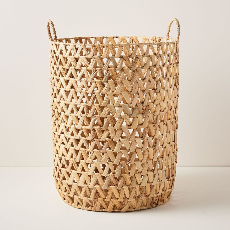 Open Weave Zigzag Hamper | West Elm Australia