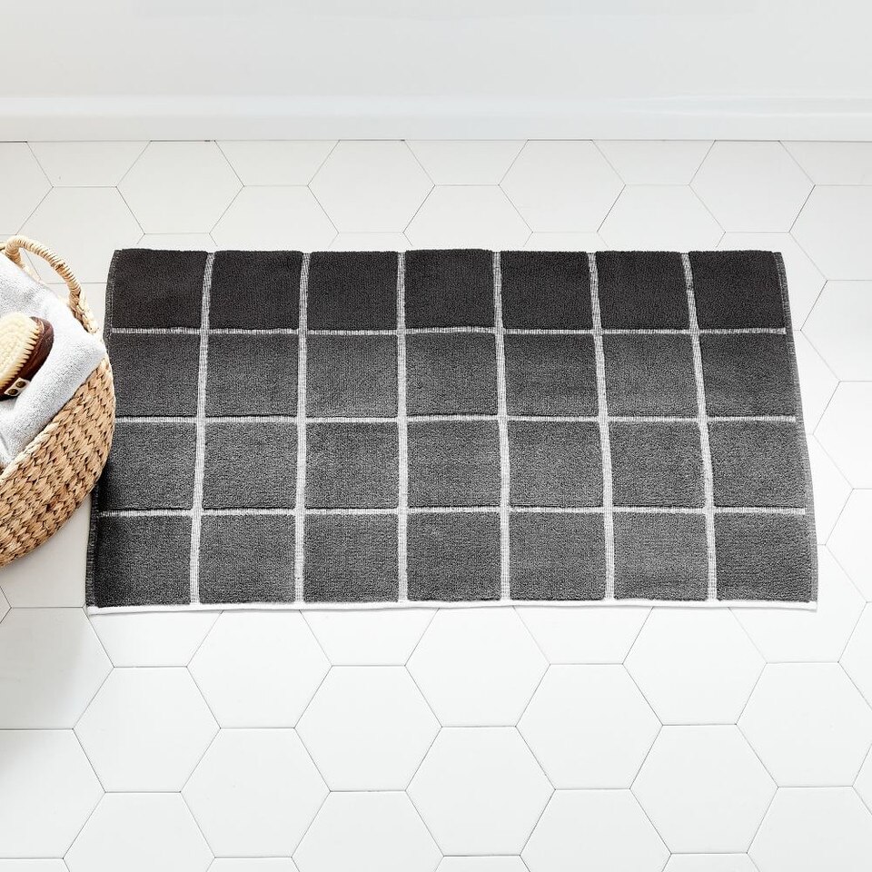 Organic Tile Sculpted Bath Mat | West Elm Australia