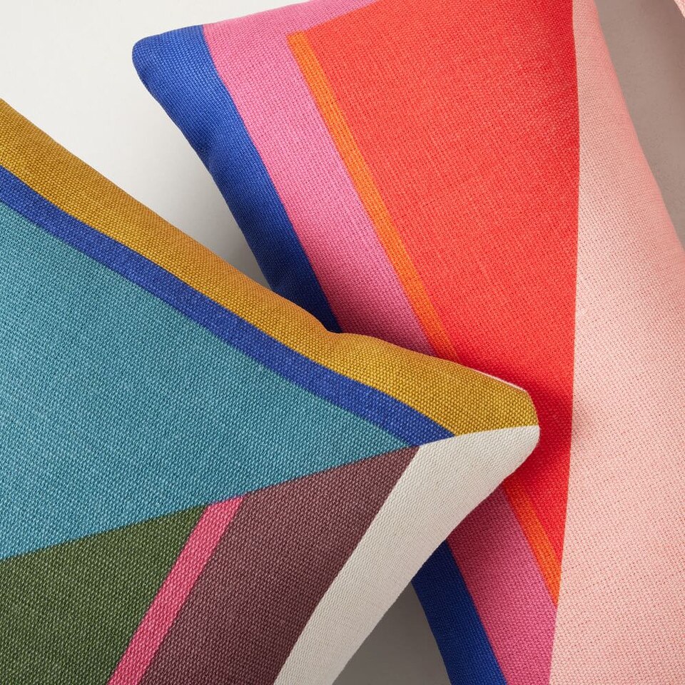 Split Colourblock Indoor/Outdoor Cushion | West Elm Australia
