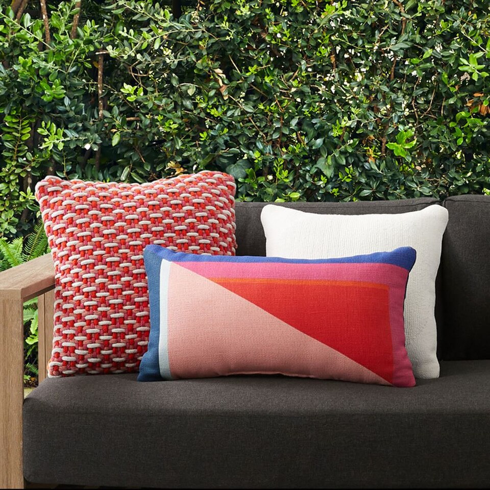 Split Colourblock Indoor/Outdoor Cushion | West Elm Australia