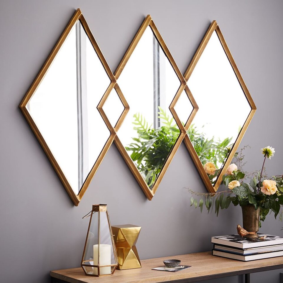 Overlapping Diamonds Mirror | west elm Australia