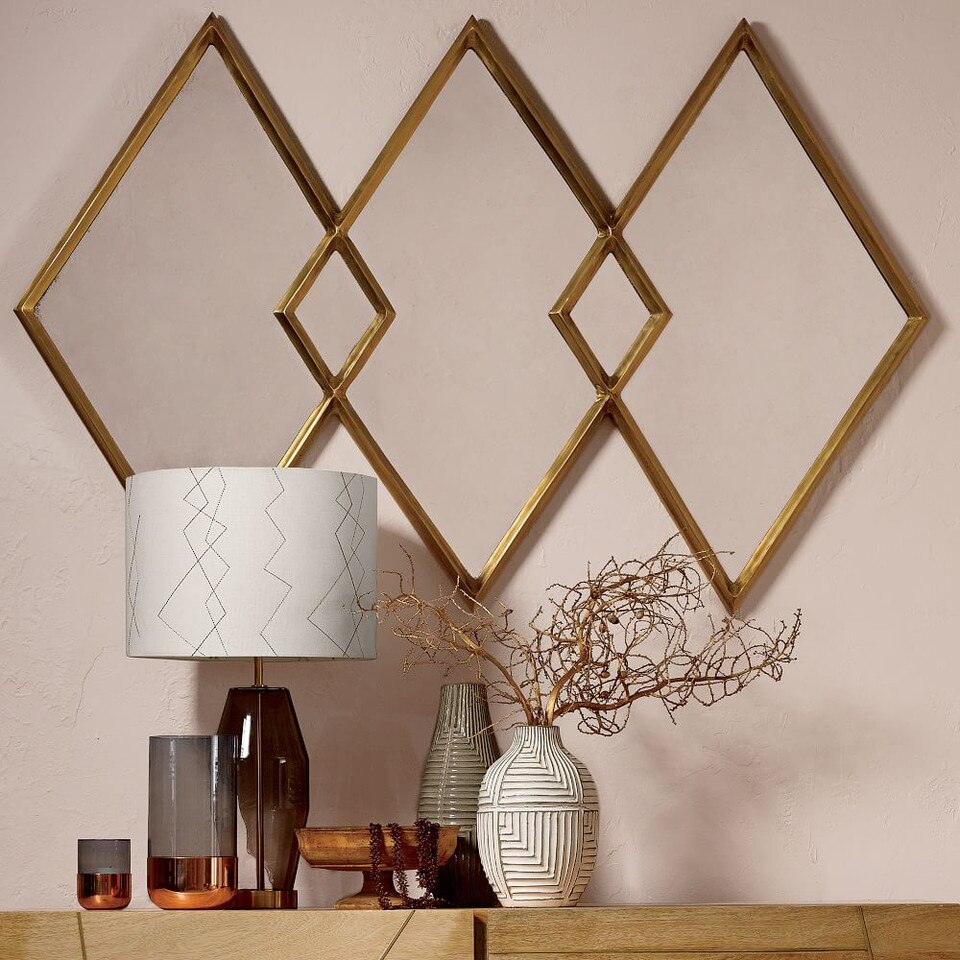 Overlapping Diamonds Mirror | west Elm Australia