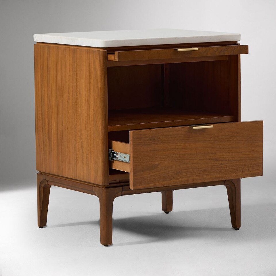 Parker Breadboard Drawer Bedside Table (53 cm) - West Elm Australia