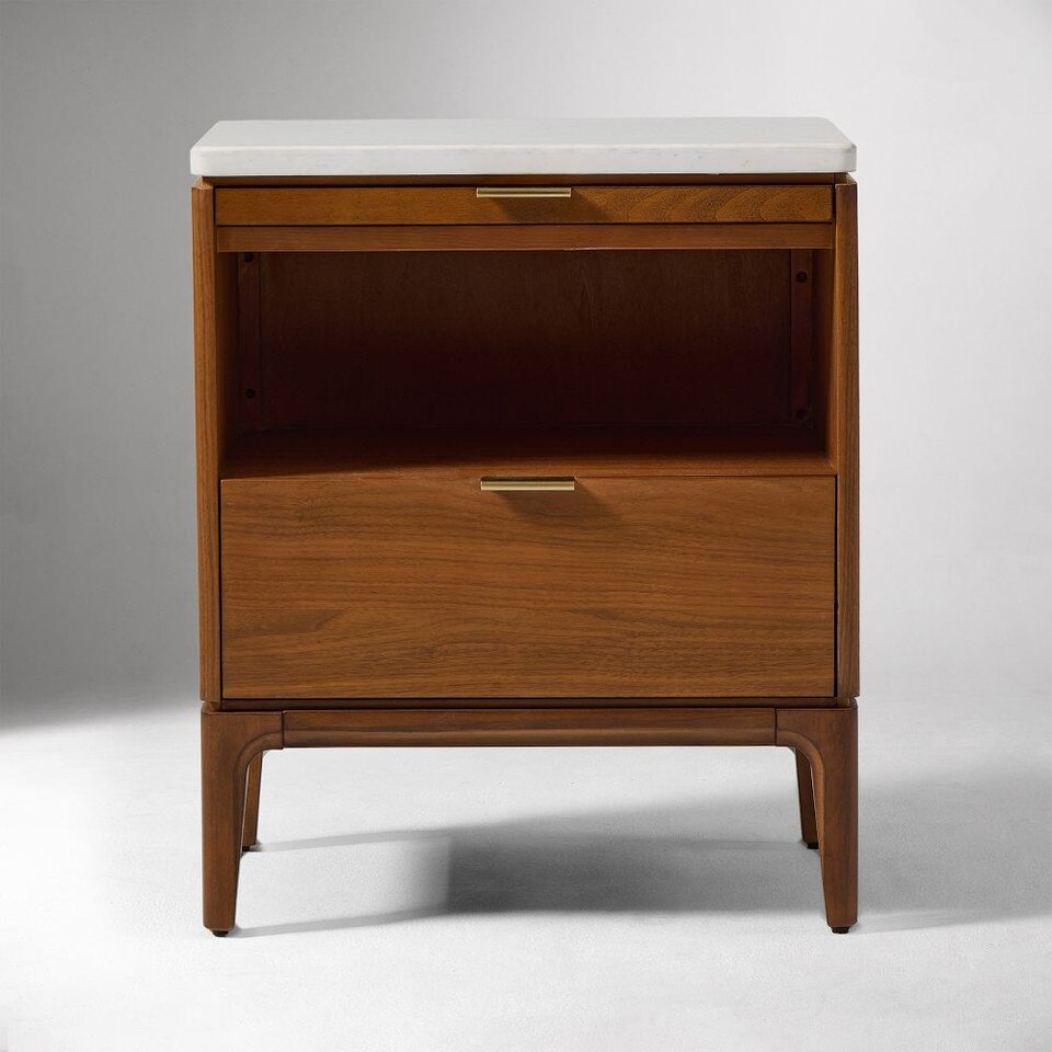 Parker Breadboard Drawer Bedside Table (53 cm) - West Elm Australia