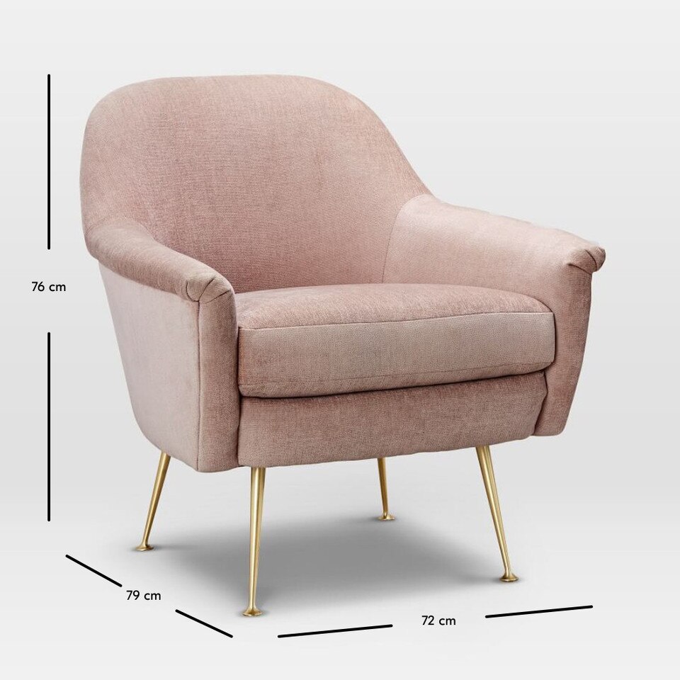Phoebe Chair - Metal Legs - West Elm Australia