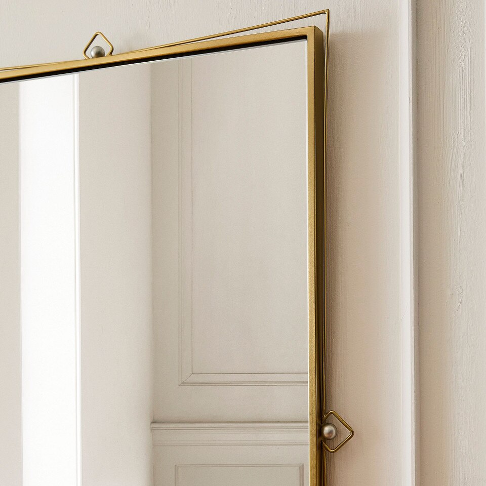 Pierce & Ward Brass Wall Mirror - West Elm Australia