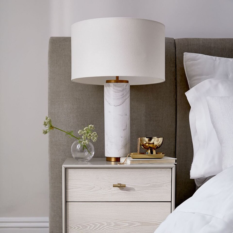 Pillar Marble USB Table Lamp
