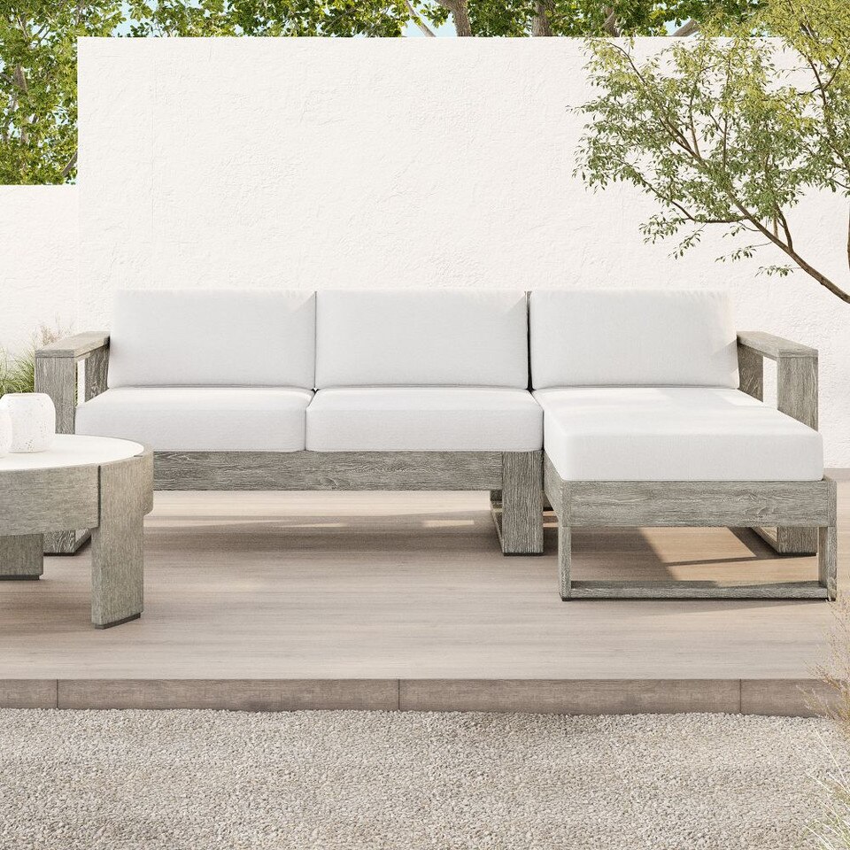 Portside Outdoor 2-Piece Chaise Sectional - West Elm Australia