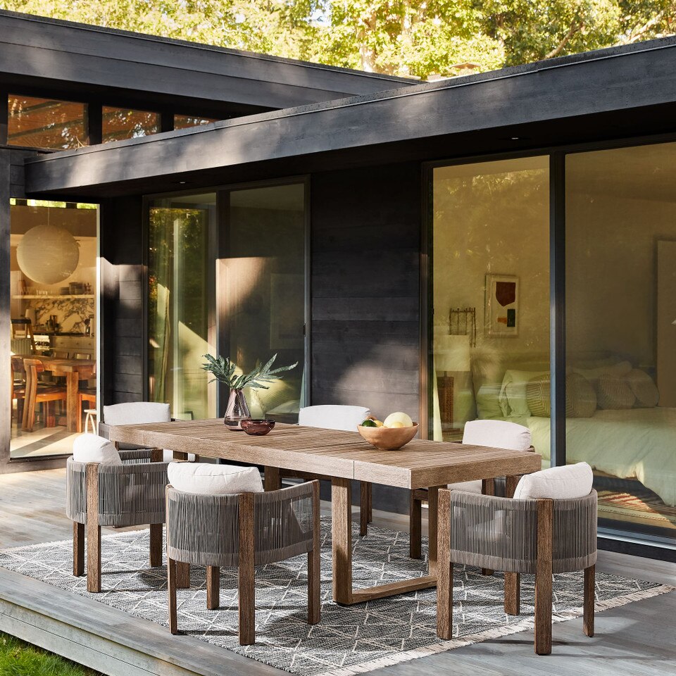 Portside Outdoor Expandable Dining Table (194 cm - 269 cm) - West Elm ...