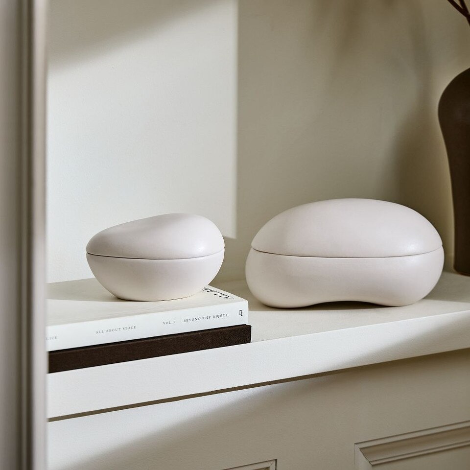 Pure White Ceramic Decorative Boxes - West Elm Australia