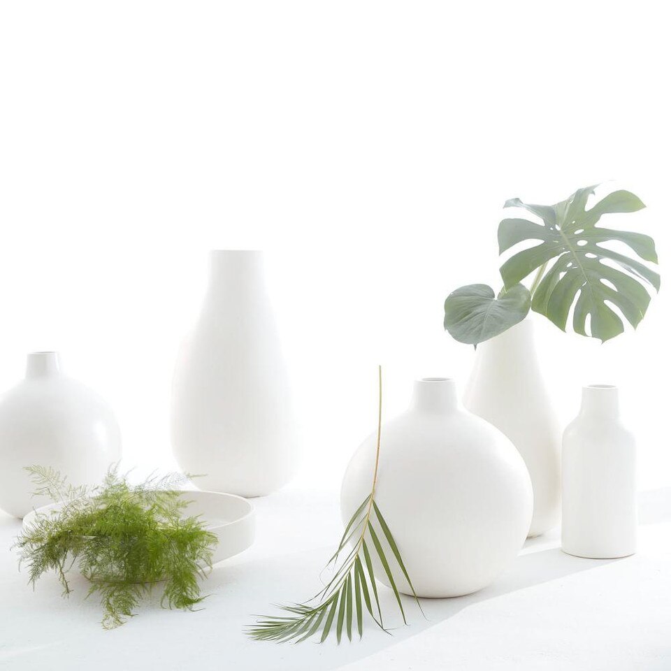 Oversized Pure White Ceramic Vases