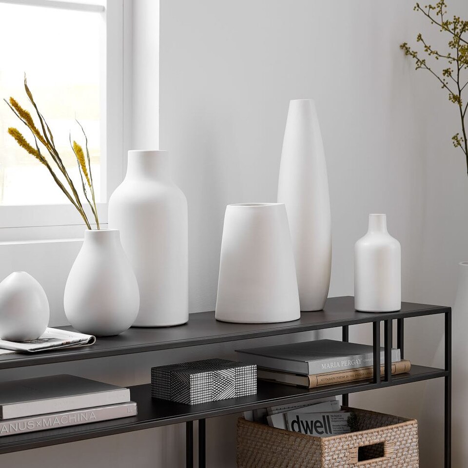 Pure White Ceramic Vases - West Elm Australia