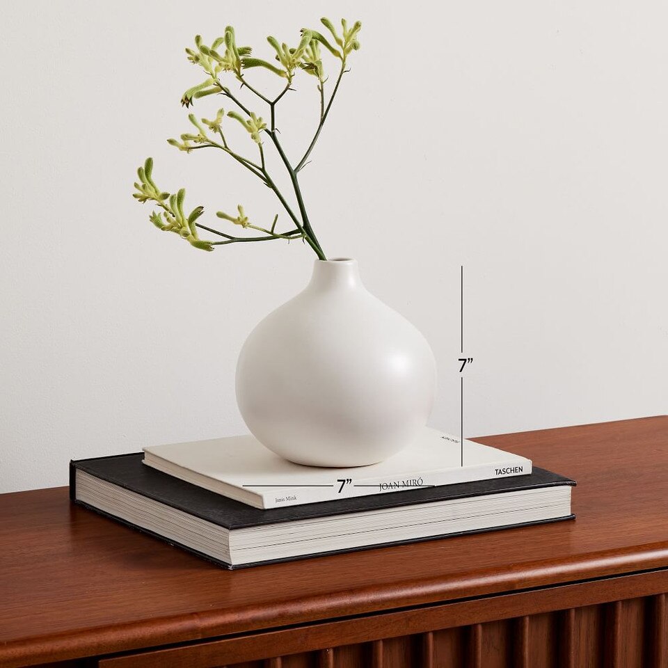 Pure White Ceramic Vases - West Elm Australia