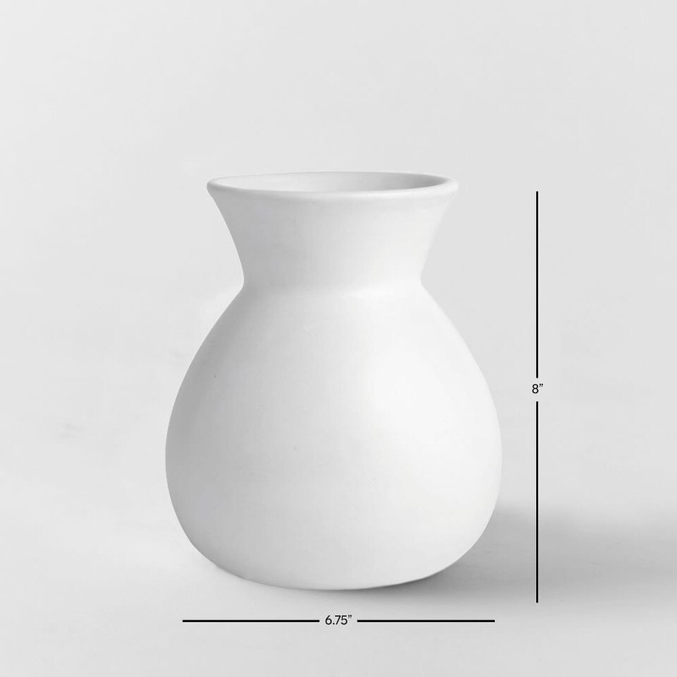 Pure White Ceramic Vases - West Elm Australia