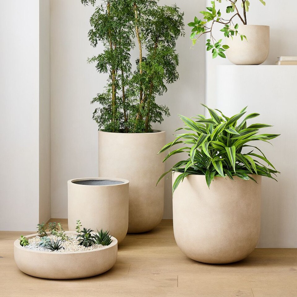 Radius Ficonstone Indoor/Outdoor Planters - West Elm Australia