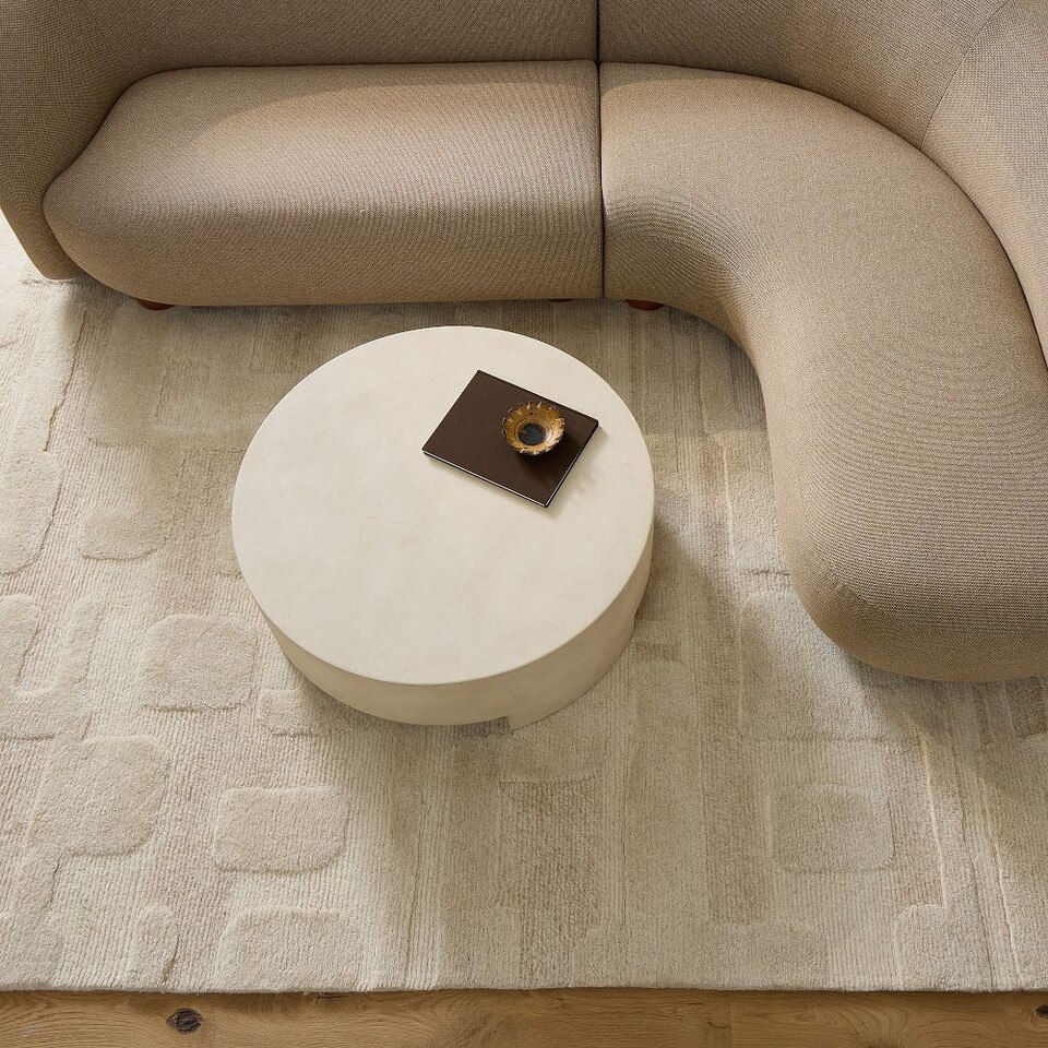 Rounded Shapes Shag Wool Rug | West Elm Australia