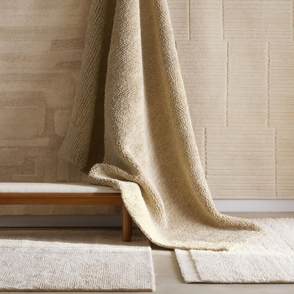 Rounded Shapes Shag Wool Rug | West Elm Australia