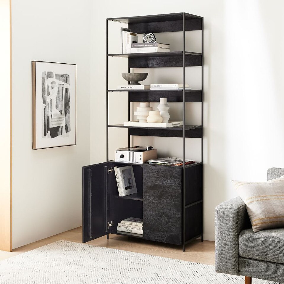 Industrial Modular 84cm Open + Closed Storage - West Elm Australia