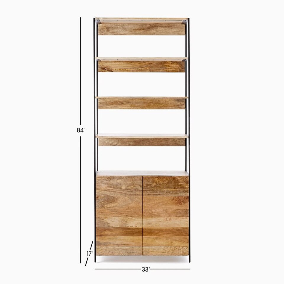 Industrial Modular 84cm Open + Closed Storage - West Elm Australia